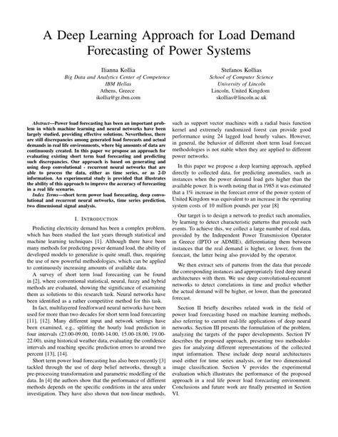 PDF A Deep Learning Approach For Load Demand Forecasting Of Power Systems