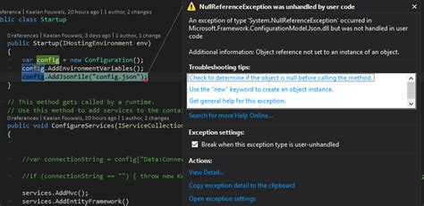Core Vnext Configurationmodel Null Reference Ing When Picking