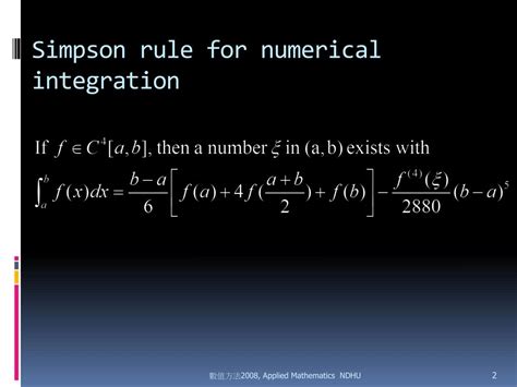 PPT Simpson Rule Composite Simpson Rule PowerPoint Presentation Free Download ID