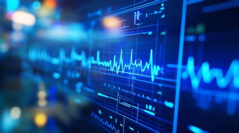 Real Time Heartbeat Monitor Displaying Detailed Data With Smooth Digital Visuals For Medical And