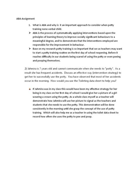 Aba Assignment Pdf