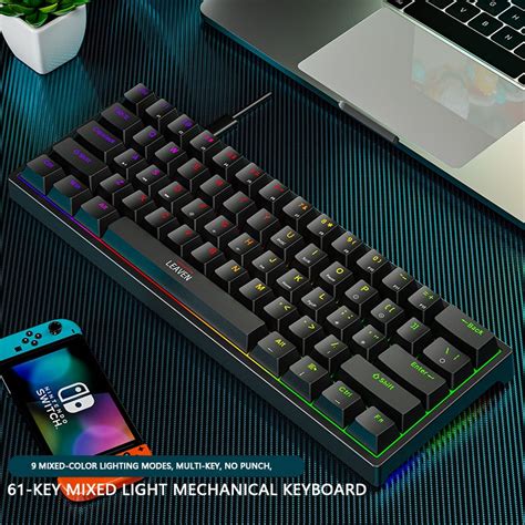 61 Key Gaming Keyboard With Rgb Backlighting Encalife