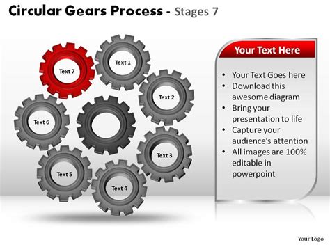 Circular Gears Process Stages Powerpoint Slides Presentation PowerPoint Images Example Of