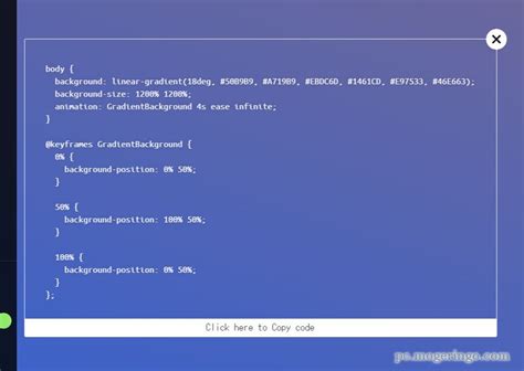 グラデーションアニメのCSSを作成できるWebサービス CSS Gradient Animator PCあれこれ探索