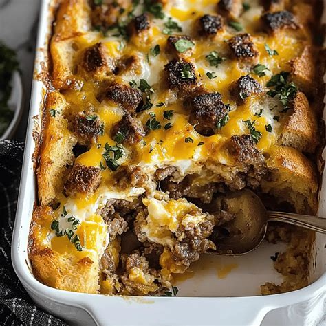 Delicious Savory Egg Sausage Bread Casserole For Cozy Mornings