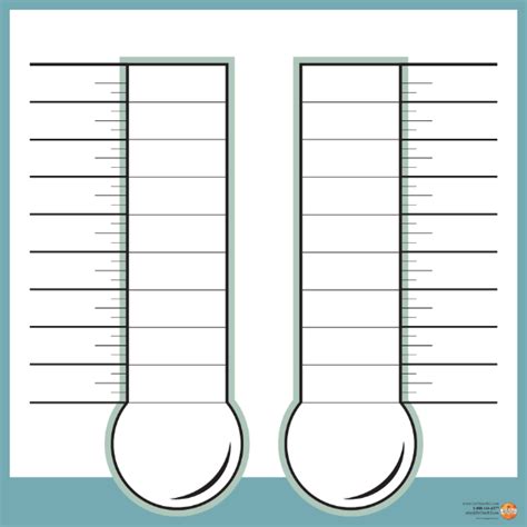 Blue Dual Thermometer Chart From