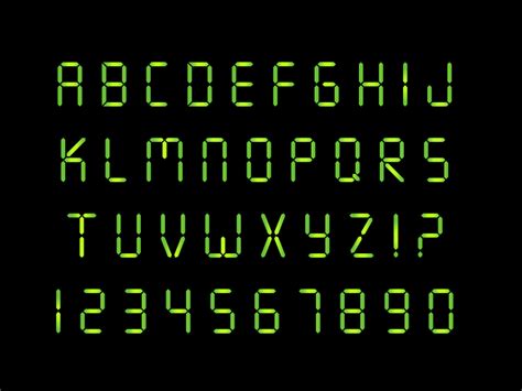 7 segment display font krafti lab