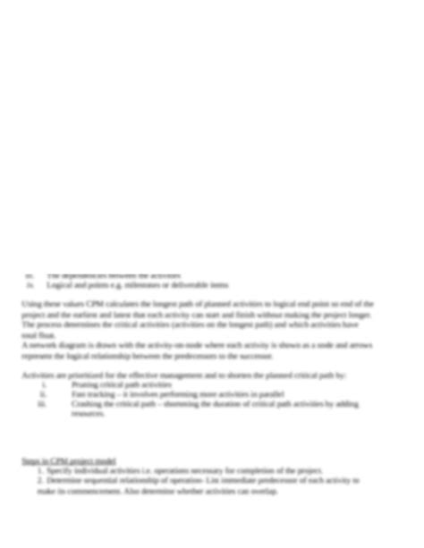 SOLUTION Critical Path Method Studypool