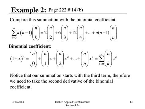 Ppt Binomial Identities Powerpoint Presentation Free Download Id