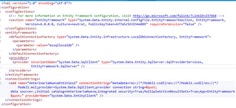 C Could Not Find Entity Framework Connection String