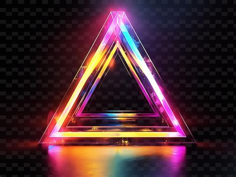 Premium Psd Futuristic Prism A Sleek Triangular Sign Board With A Hologr Y2k Shape Creative