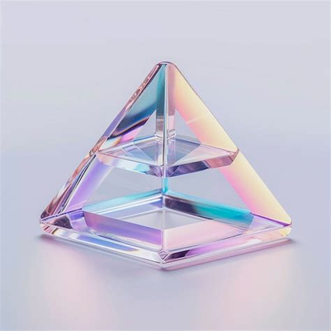D Rendering Of Neon Triangle AI Generated Image