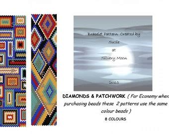 Patchwork Duo Odd And Even Count Peyote Stitch Etsy