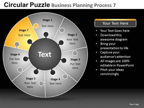 PowerPoint Slide Business Growth Circular Puzzle Ppt Templates