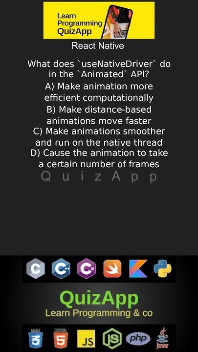 React Native What Does Usenativedriver Do In The Animated Api Youtube