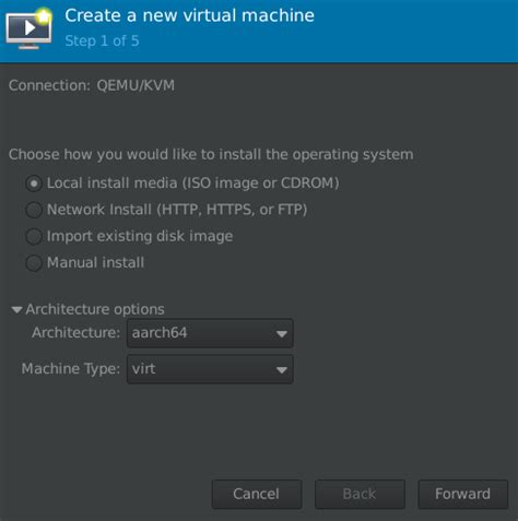 Debian ARM Aarch In Virt Manager Xca