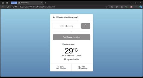Shruthi Addagudi On Linkedin Javadevelopment Weatherapp Codeclause