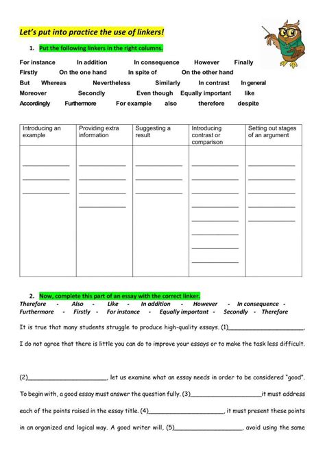Linkers And Argumentative Essays Worksheet Live Worksheets Worksheets Library