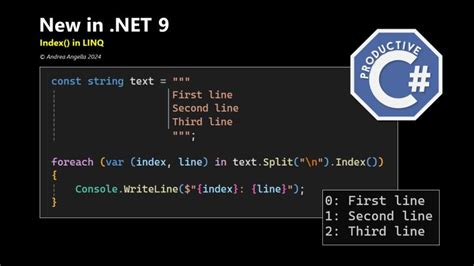 new index linq method for 9 andrea angella posted on the topic