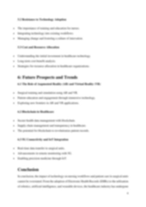 Solution The Impact Of Technology On Nursing Workflow And Patient Care