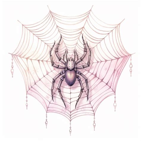 Premium Photo Arafed Spider On Web With Web In Background On White Background Generative Ai