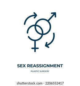 Sex Reassignment Icon Linear Vector Illustration Stock Vector Royalty Free