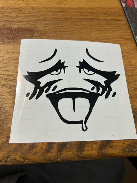 Ahegao Face Vinyl Decal Etsy
