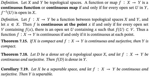 Solved Definition Let X And Y Be Topological Spaces A Function Or