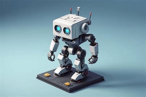 Isometric Robot Premium Ai Generated Image