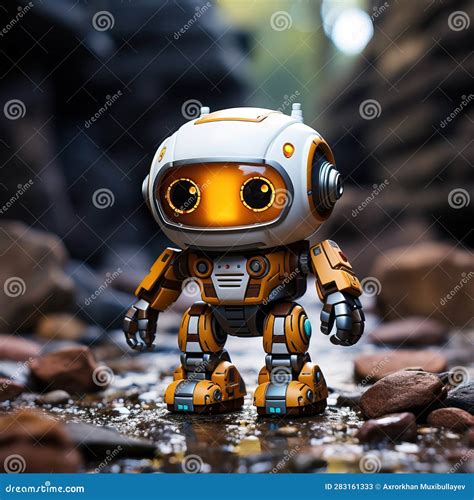 Futuristic Mini Robot Generated Ai Stock Illustration Illustration Of