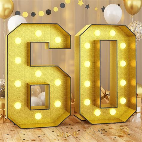 4ft Light Up Numbers 60 Number 60 Marquee Large Light Up