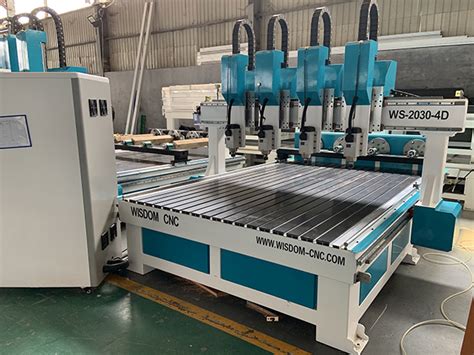 WS 2030 4D Multi Head 4 Axis Cnc Router With Rotary Carving