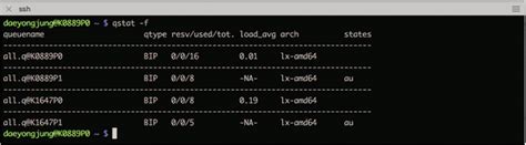 The Qstat Command Result For Sge Download Scientific Diagram
