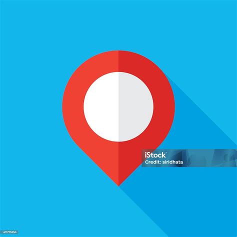 맵 핀 마커 플랫 롱 섀도우 아이콘 0명에 대한 스톡 벡터 아트 및 기타 이미지 0명 거리표식 내비게이션 Istock