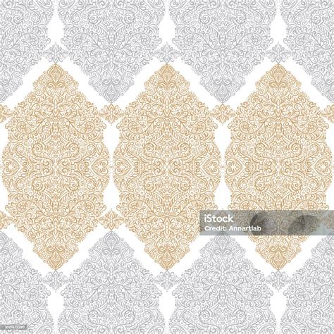 금색과 은색 꽃 완벽 한 패턴입니다 빈티지 벡터 페이 즐 리 요소입니다 전통 터키 인도 모티브 직물 및 섬유에 대 한 좋은 벽지 포장 또는 원하는 아이디어 0명에 대한 스톡