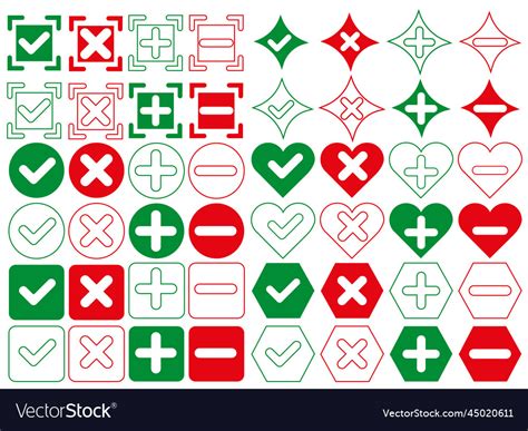 A Set Of Yes And No Checkboxes In Different Vector Image