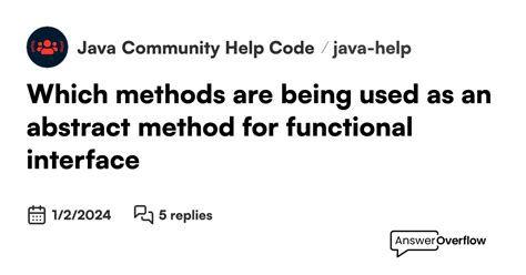 Which Methods Are Being Used As An Abstract Method For Functional
