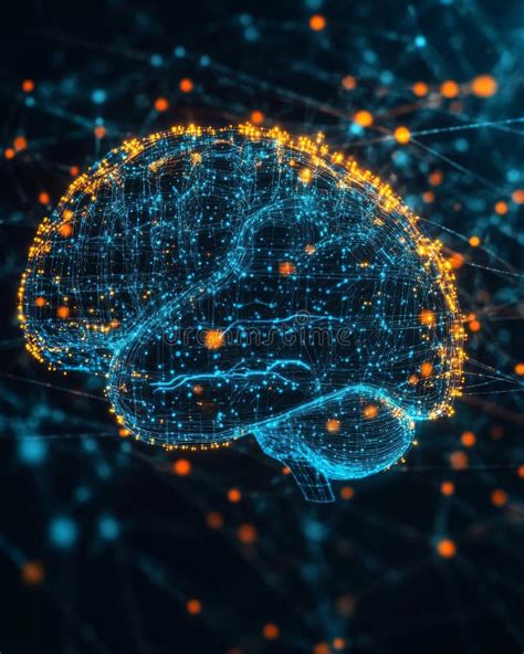 A Conceptual Rendering Of A Digital Brain Formed By Numerous Data