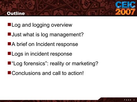 Log Forensics From Ceic 2007 Ppt