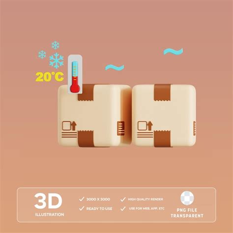 Premium Psd Psd Temperature Storage 3d Illustration
