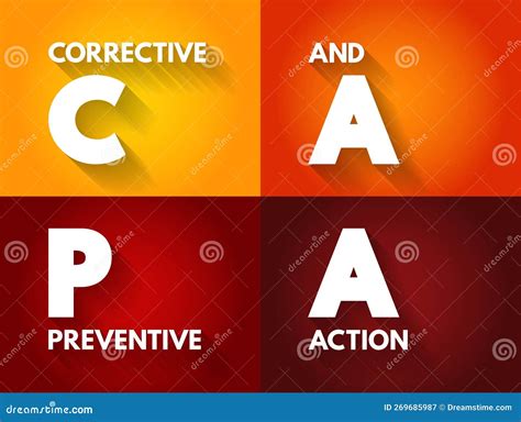 CAPA Corrective And Preventive Action Acronym Business Concept Background Royalty Free Stock