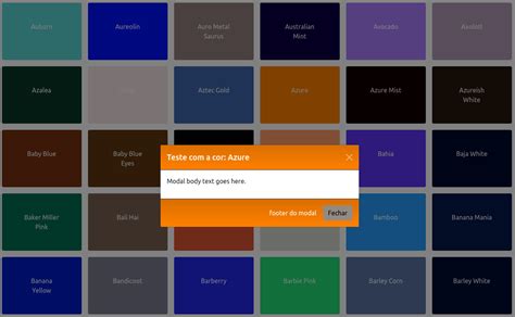 Codesnippets Dev Br Mais De 2300 Testes Com Cores De Modais Para