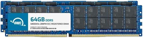 OWC 128GB 2x64GB DDR5 4800 PC5 38400 CL40 2Rx4 288 Pin 1 1V ECC Registered RDIMM Memory RAM