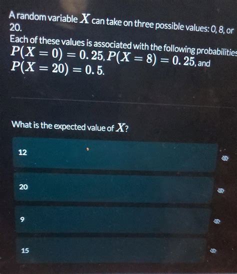 solved a random variable x can take on three possible