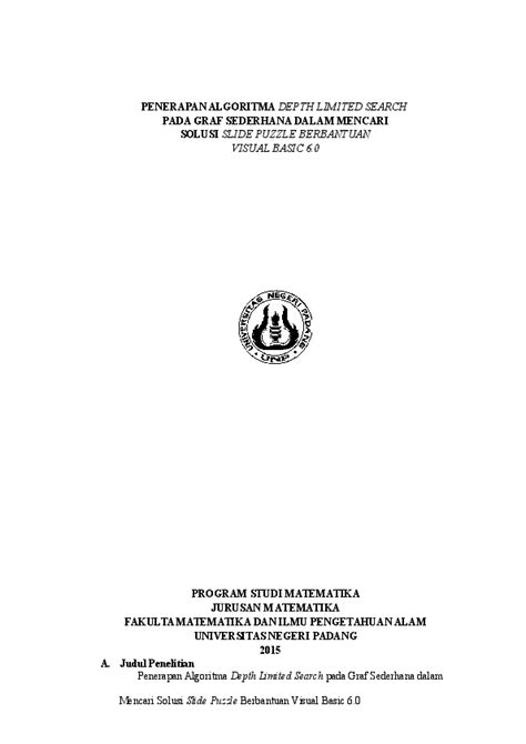 Doc Algoritma Depth Limited Search Pada Permainan Slide Puuzzle