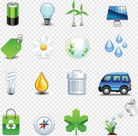 에코 에너지 아이콘 세트 Png Pngwing
