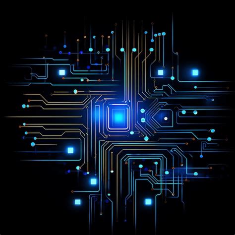 Premium Photo Neon Circuit Electronic Circuit Lines Tech Circuitry Electri Y K Shapes Neon