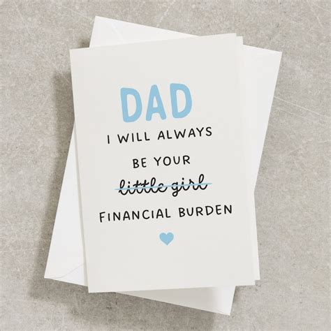 Funny Fathers Day Cards From Daughter Etsy