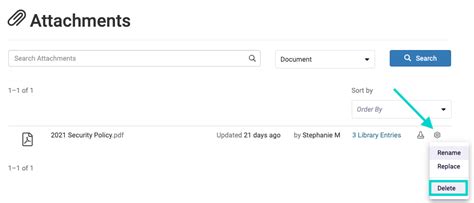 Can I Rename Replace Or Delete An Attachment In Multiple Library