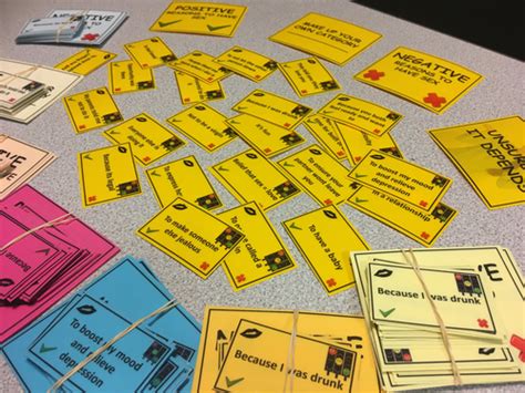 Why Have Sex Card Sort Pshe Teaching Resources